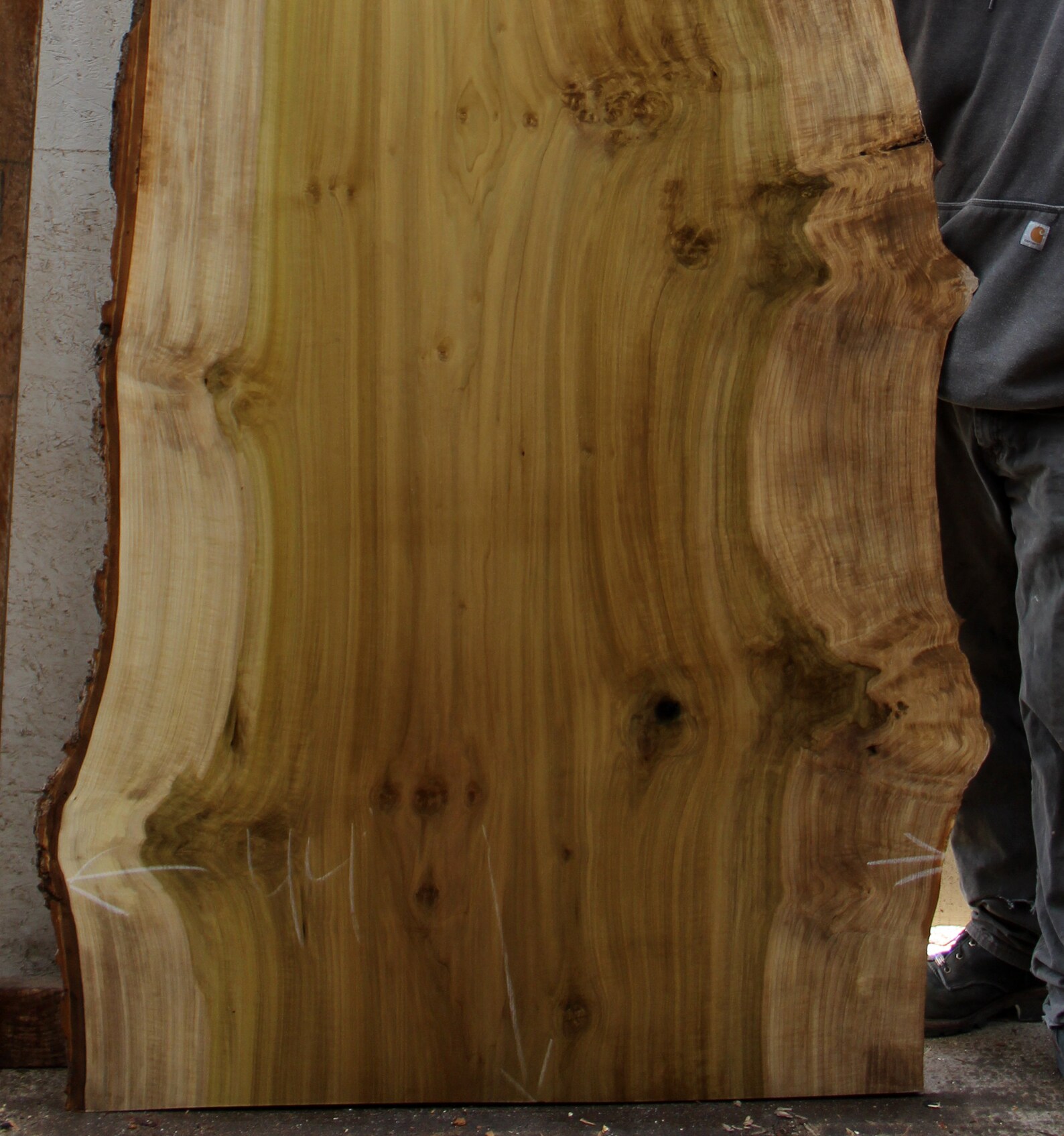 Live Edge Wooden Conference Table Natural Tulip Wood Slab Custom ...