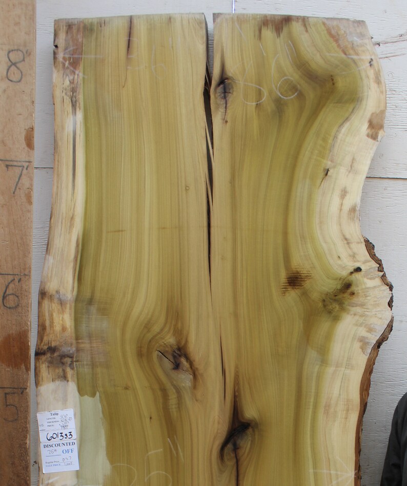 Natural Raw Wood Slab Tabletop Poplar Tulip Custom Bar Top - Etsy