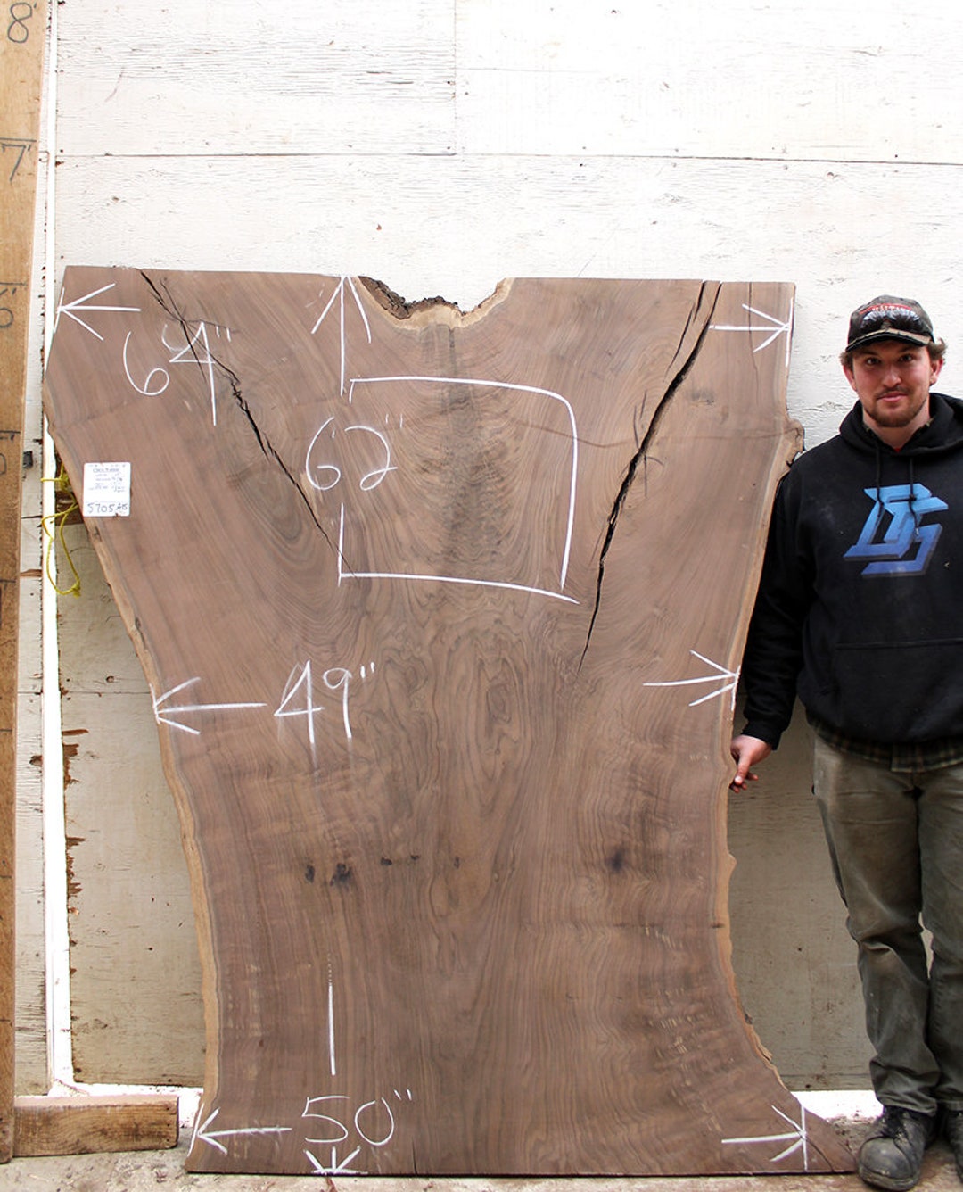 Live Edge Walnut Slab Dining Table Natural Wooden Conference Tabletop ...