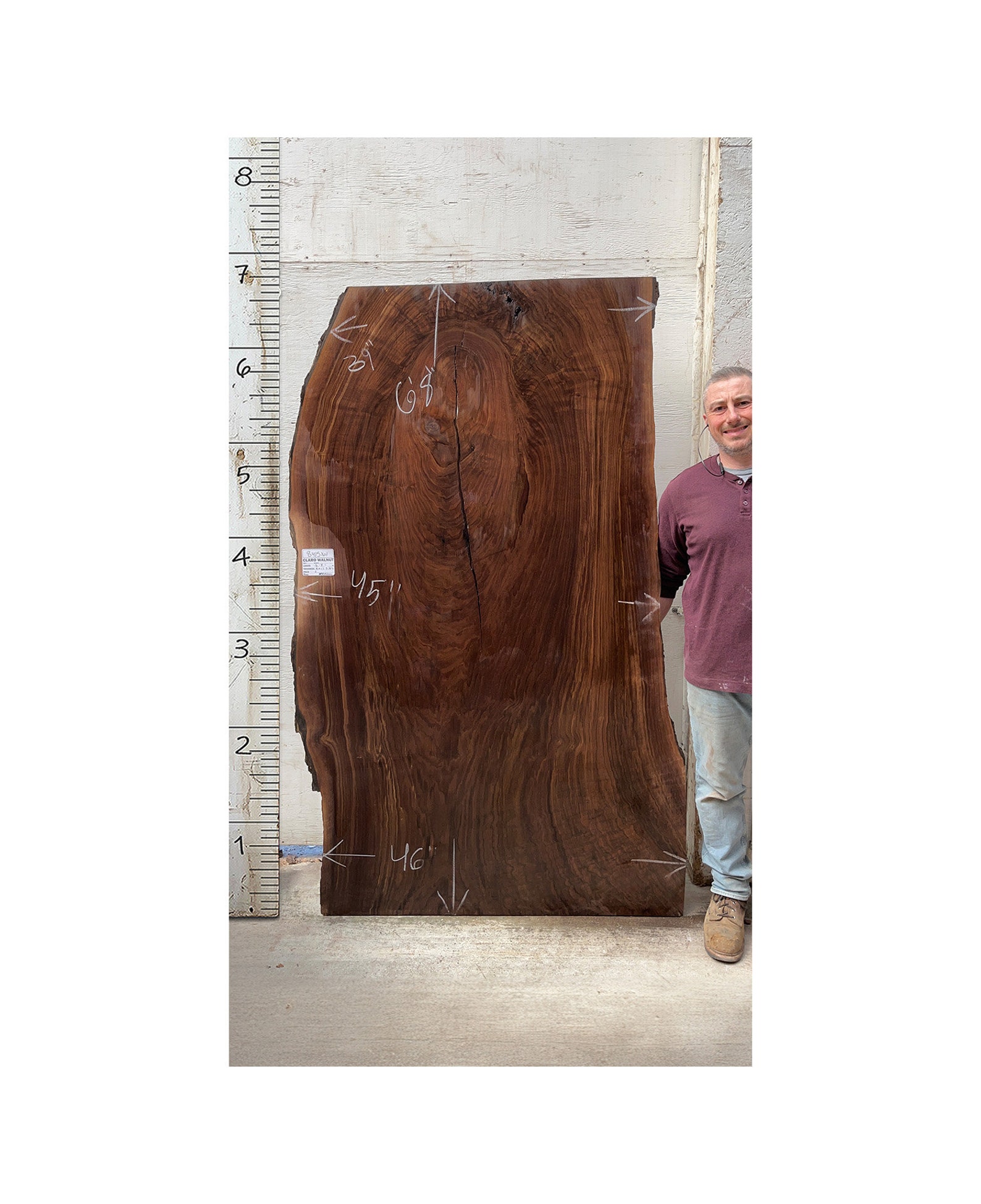 Live Edge Table Claro Walnut Raw Wood Slab Kitchen Island Rustic Custom ...