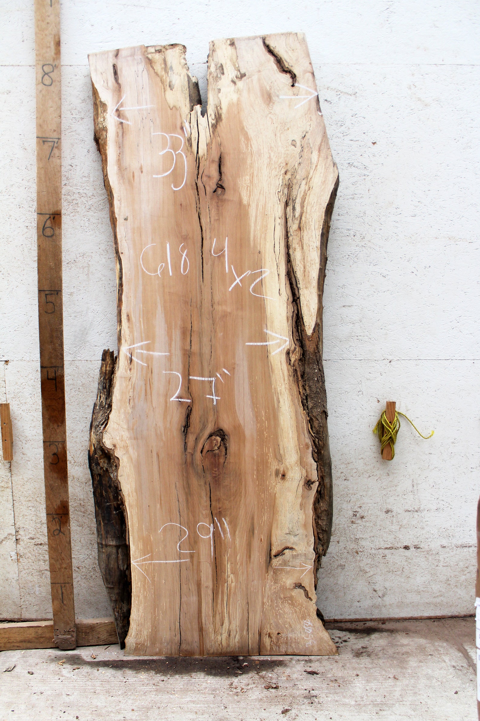 Natural Maple Live Edge Dining Table Top Rustic Wood Slab Kitchen ...