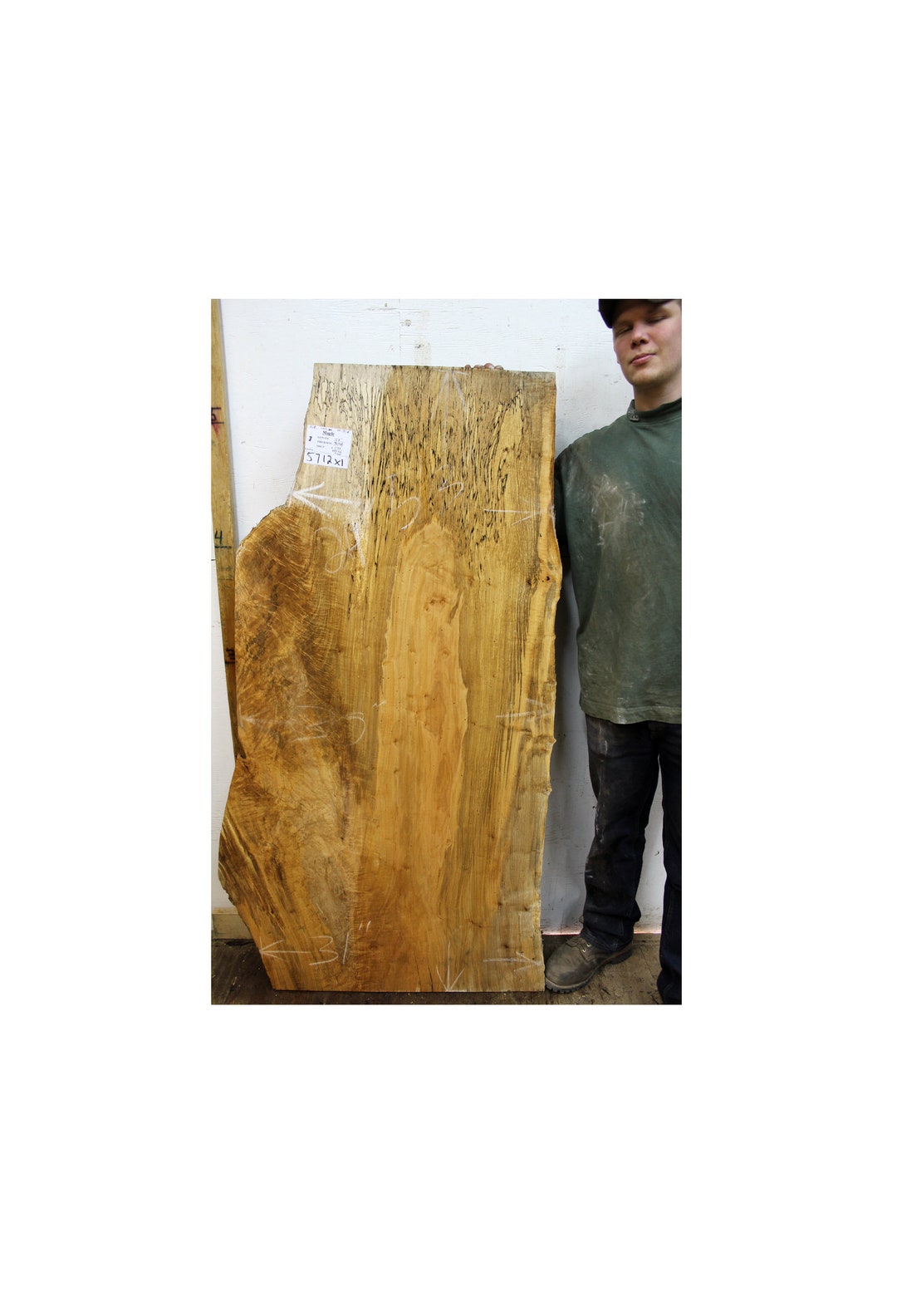 Live Edge Spalted Maple Coffee Table Natural Raw Wood Slab Vanity ...