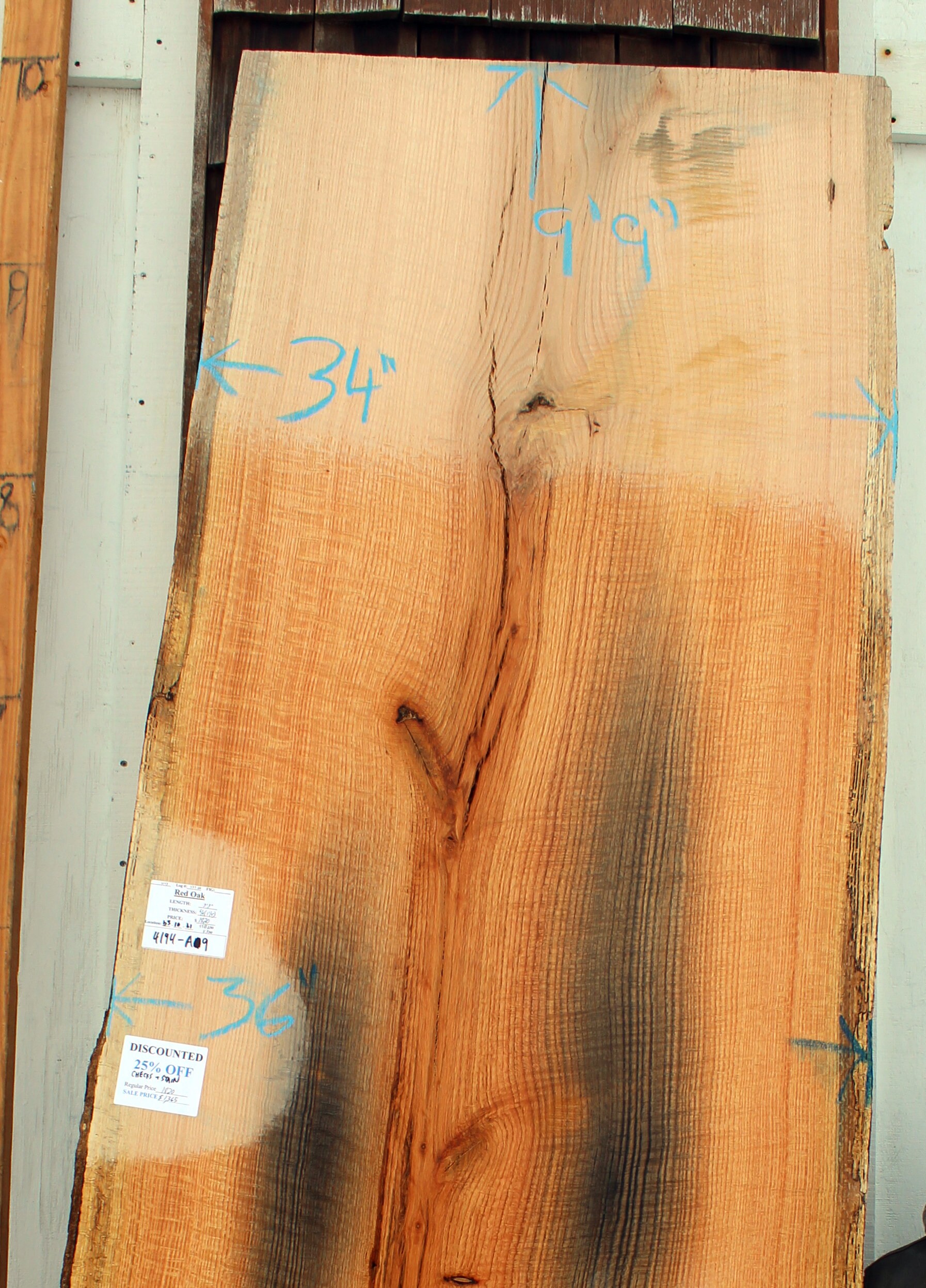 Live Natural Edge Bar Top Red Oak Raw Wood Slab Countertop Custom ...