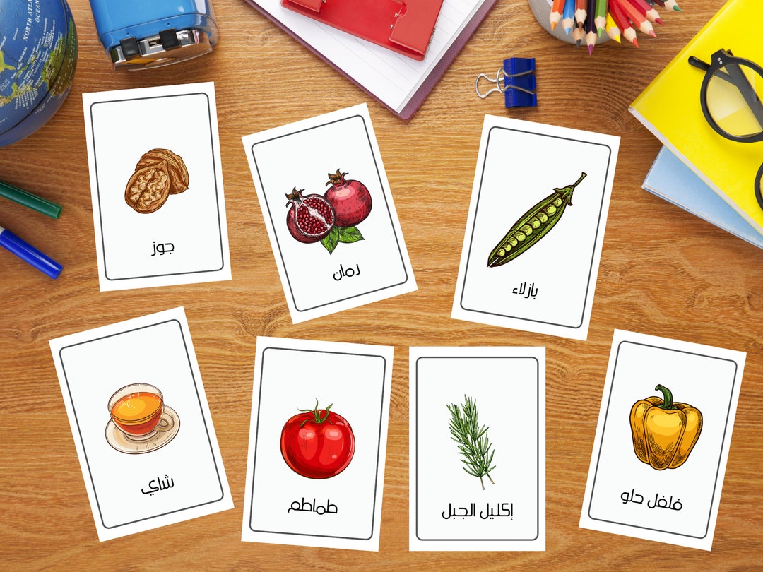 FOOD TYPES FLASHCARDS, A Set 60 Flashcards, Fruit, Vegetables and ...
