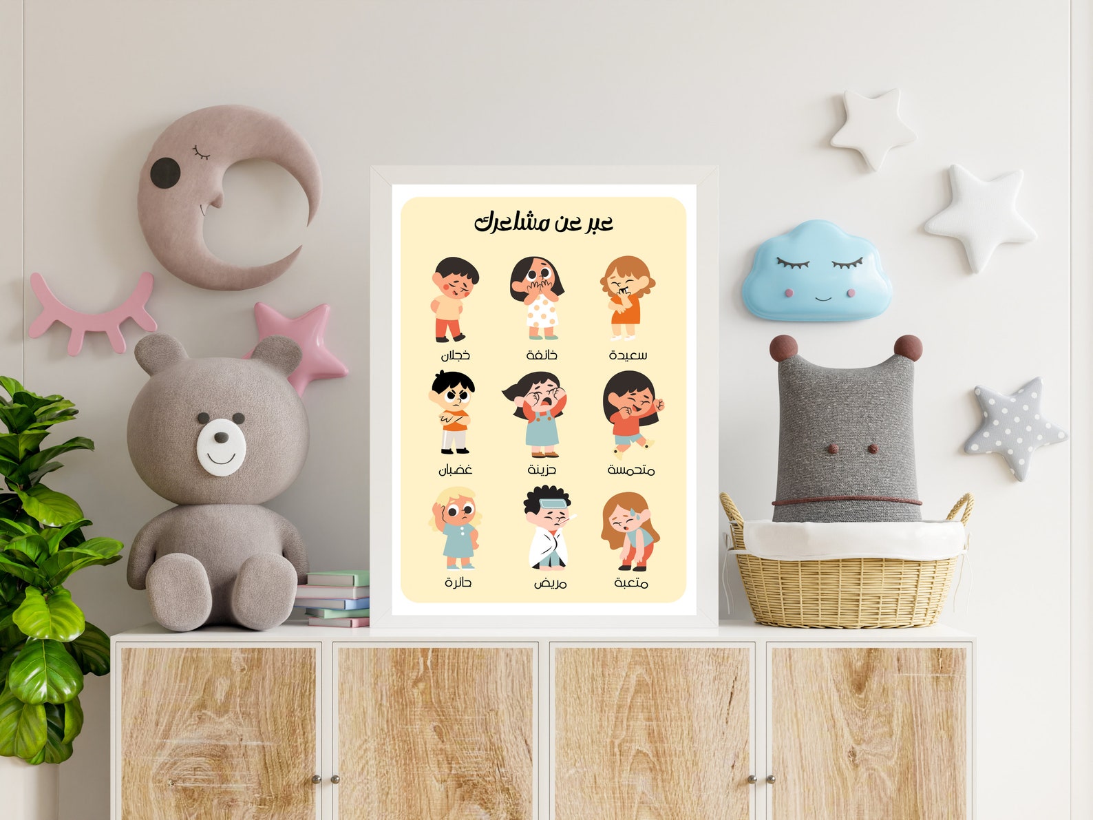 Arabic Emotions' Posters and Flashcards, Simple and Advanced Feelings ...