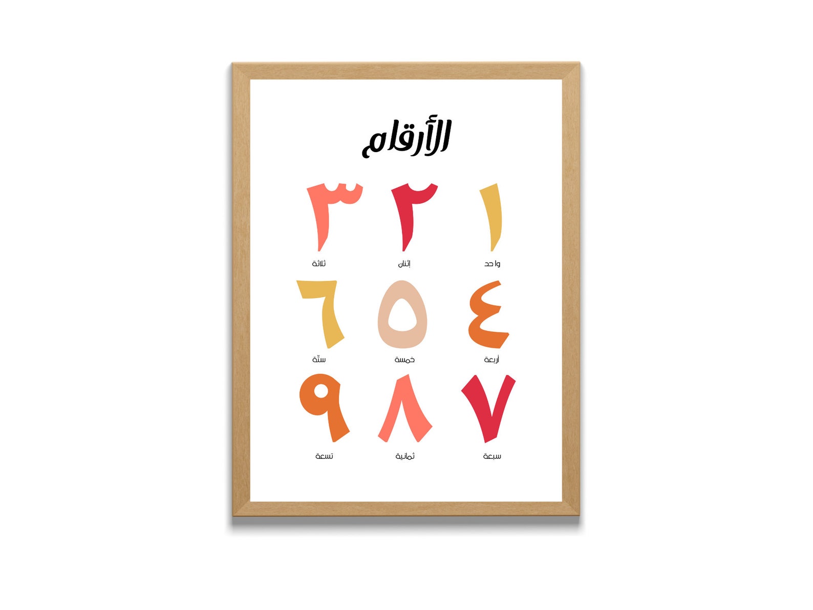 Arabic Alphabet, Numbers and Shapes Bundle, Set of 3, Girl's Room ...