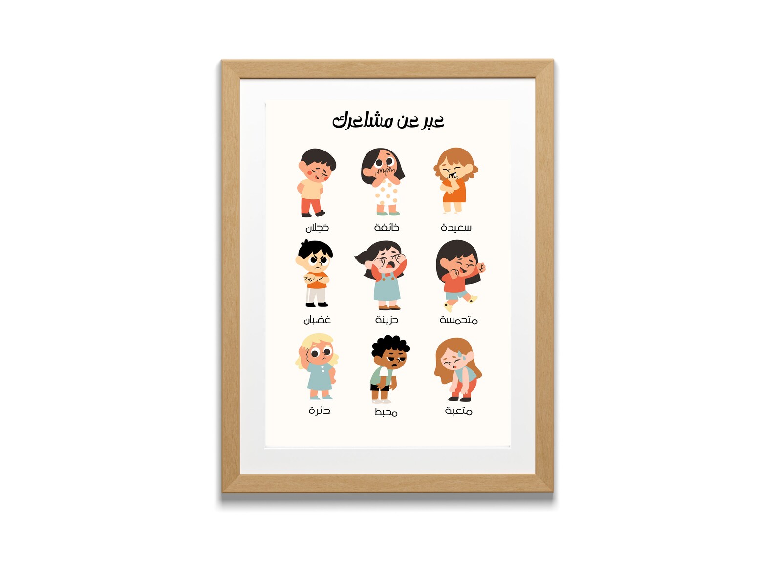 Arabic Emotions' Posters and Flashcards, Simple and Advanced Feelings ...