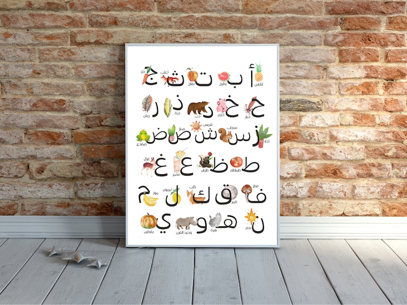 ARABIC ALPHABET POSTER, Classroom and Kids Room Printables - Etsy