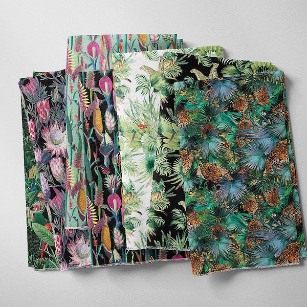 Jungle Print Fabric - Etsy