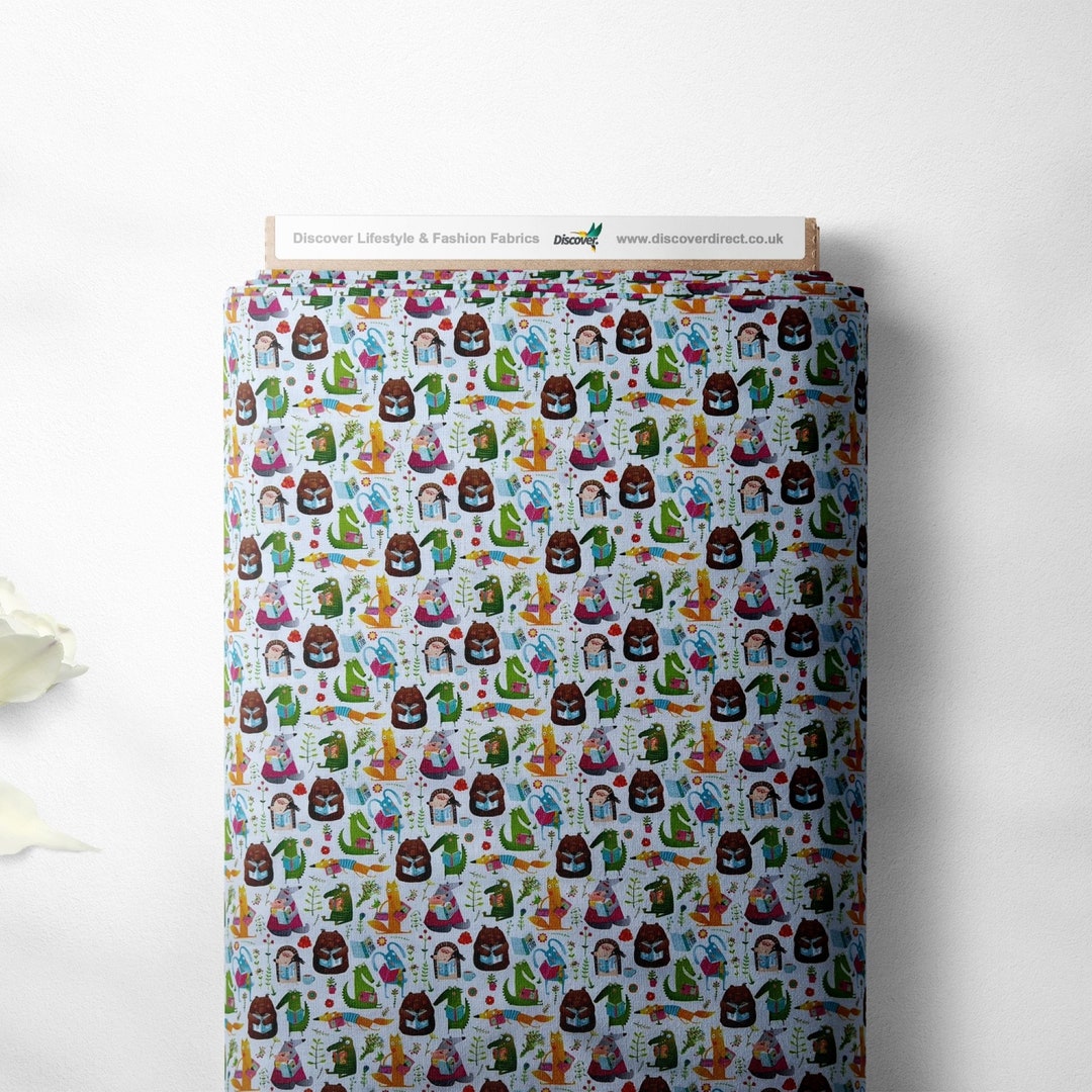 Book Club 100% Cotton Printed Novelty Oeko-tex Fabric for Bags Dress ...