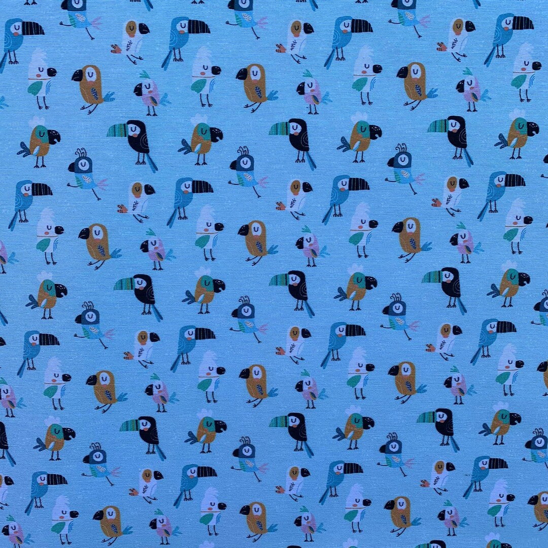 Toucan Digital Print Design Premium Cotton Rich Linen Fabric Bags ...