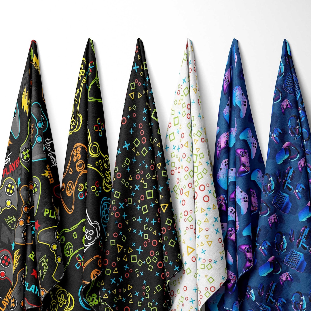 100% Cotton Gaming VR Virtual Reality Novelty Printed Design Quilting ...