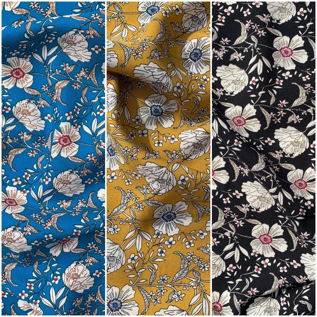 Soni Floral Flower Print Design 100% Premium Viscose Challis Soft ...