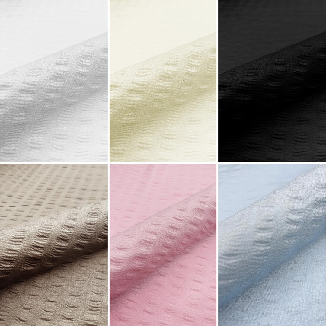Seersucker Fabric Soft Polycotton Traditional Puckered Textured ...