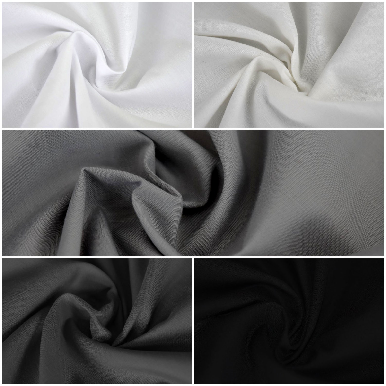 Monotone Shades Plain Dyed Polycotton Fabric Material Poly Cotton Oeko ...