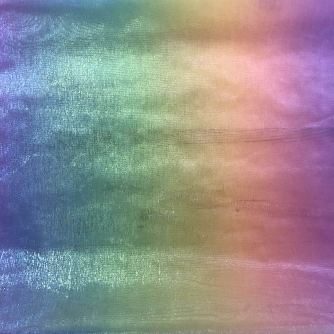 Rainbow Organza Multi Coloured Fabric Material for Children's Curtains ...