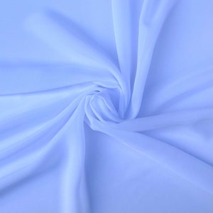 Plain Chiffon Sheer Soft Polyester Lightweight Summer Woven Dressmaking ...