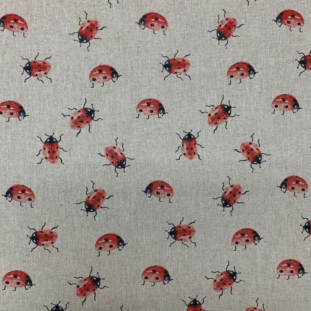Ladybirds Digital Print Design Premium Cotton Rich Linen Fabric Bags ...