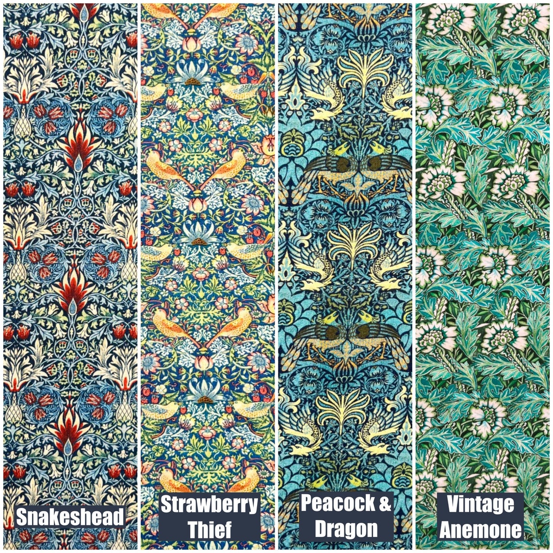 100% Cotton Percale William Morris Designer Classic Printed Design ...