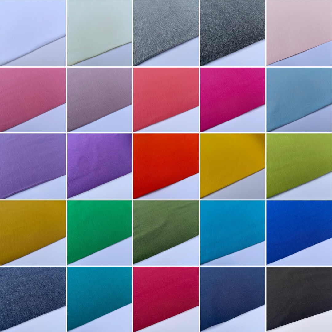 Cotton Jersey Solid Plain Colour Elastane Stretch Jersey Spandex Fabric ...