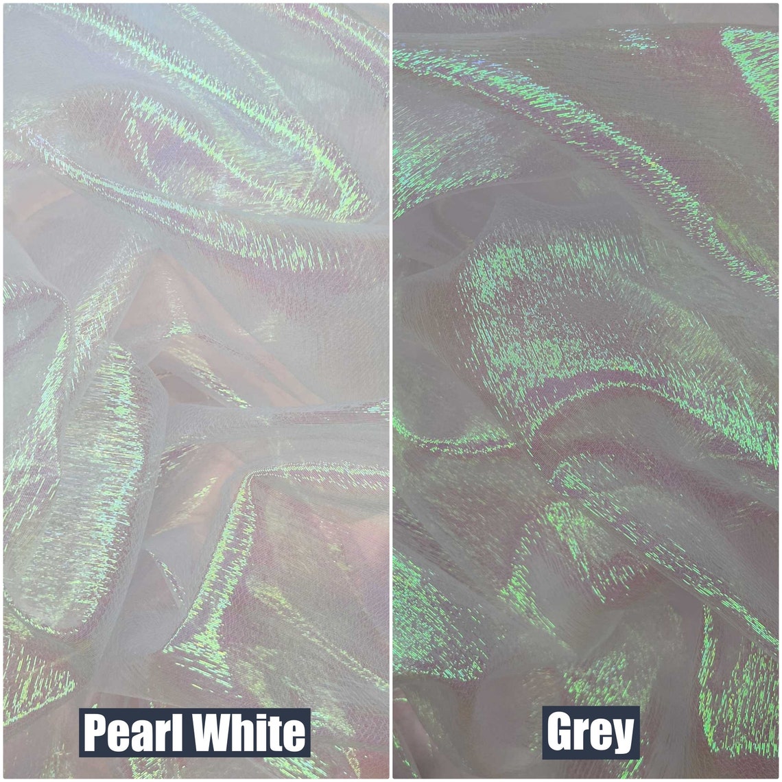 Shimmer Organza Two Tone Fabric Pearlescent Iridescent Draping Display ...