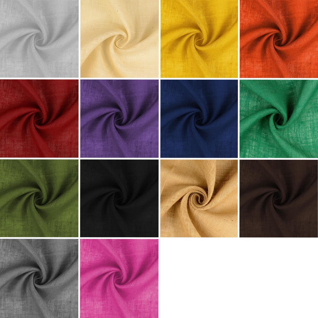 Coloured Hessian Jute Burlap Fabric by the Metre – Rustic Natural Craft ...