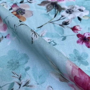 100% Cotton Lawn Clover Floral Flowers Print Design Summer Clothing ...