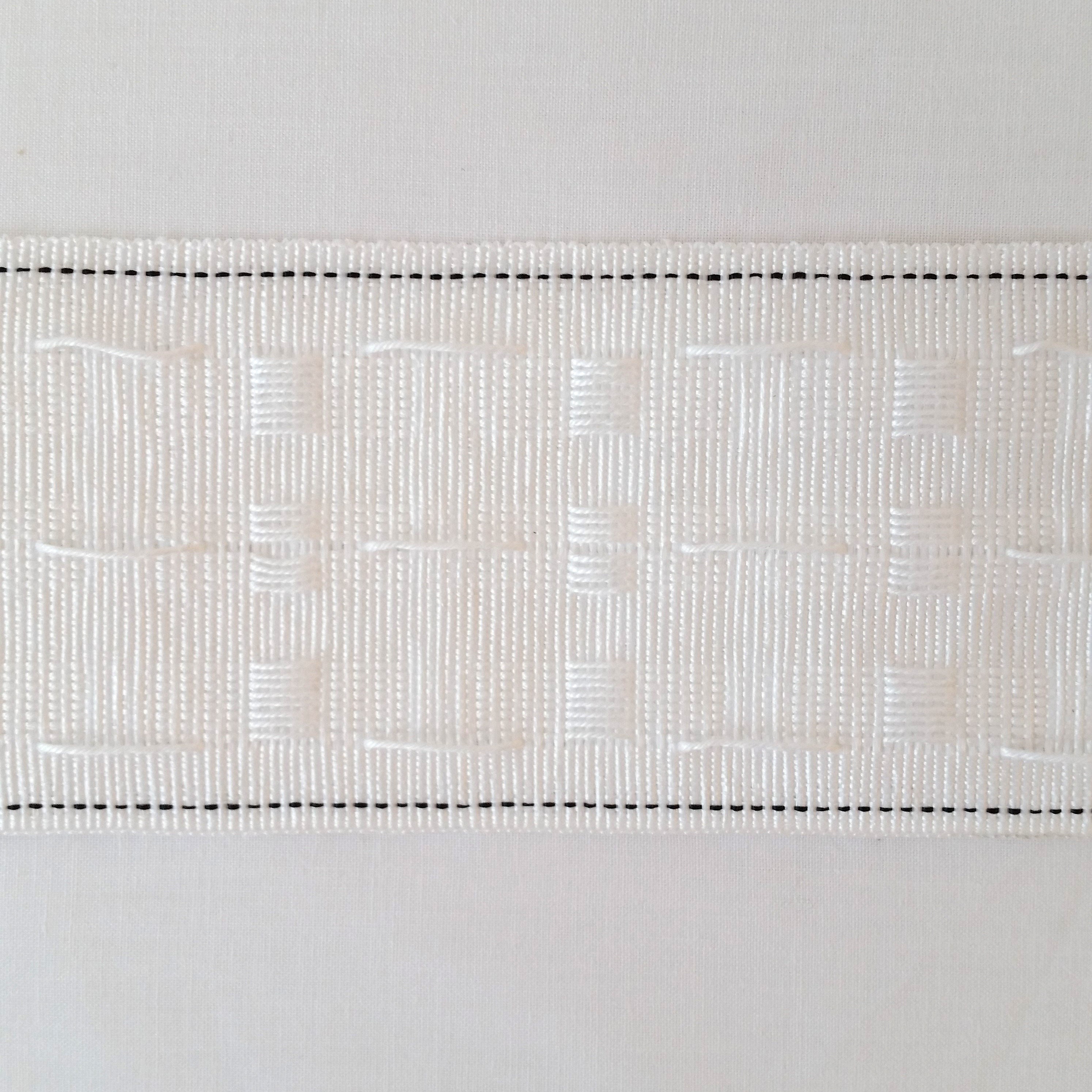 White Pencil Pleat Curtain Heading Header Tape for Traditional Classic ...