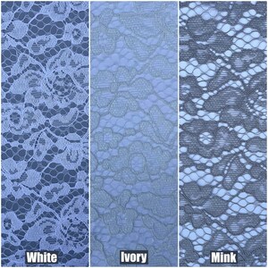 Corded Lace Fabric Lightweight Soft Rachel Lace Floral Textured ...