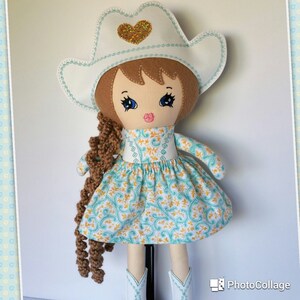 Handmade Rag Doll, Cowgirl, Fabric Doll Custom Order - Etsy