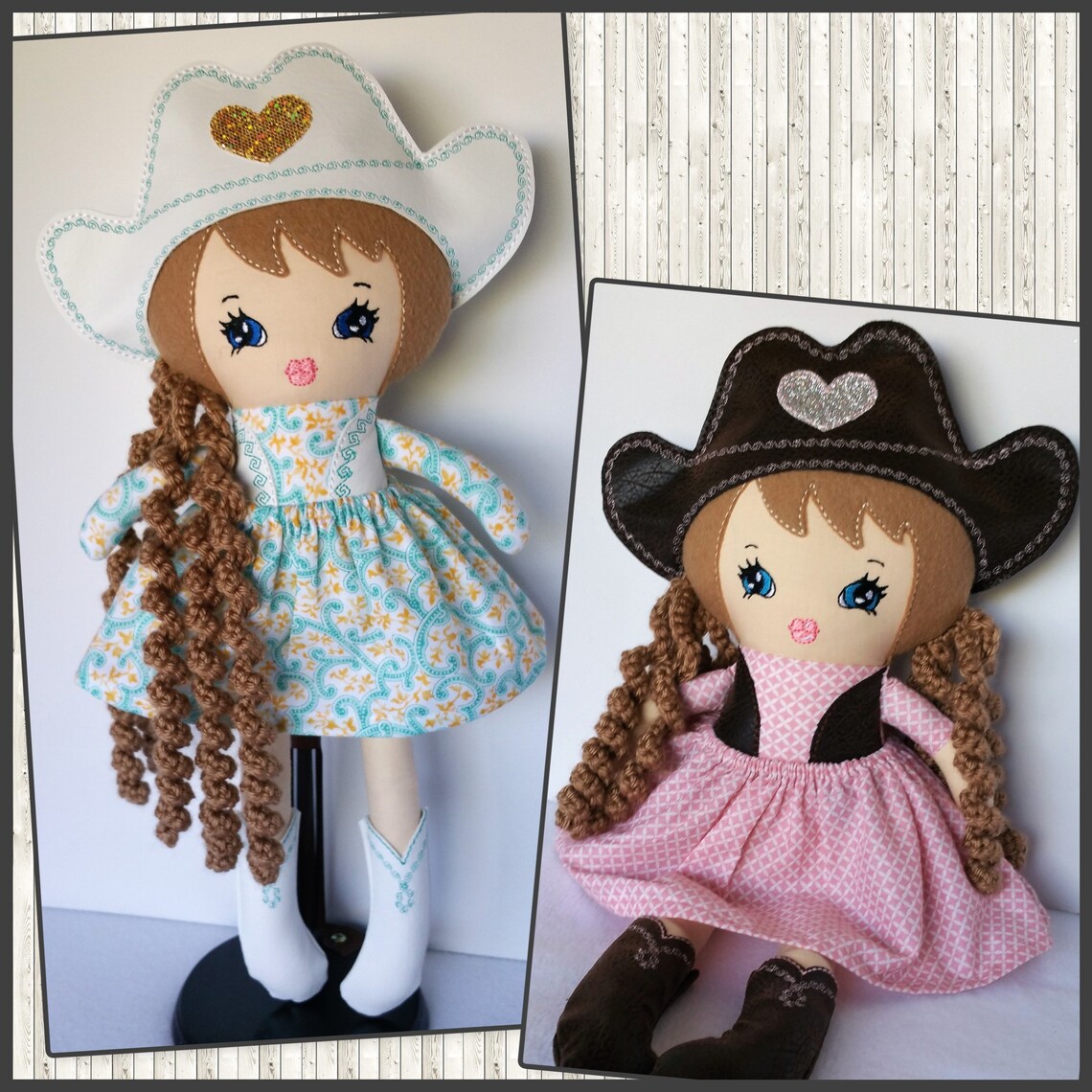 Handmade Rag Doll Cowgirl Fabric Doll Custom Order - Etsy