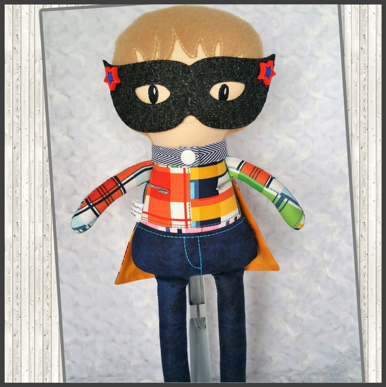 Handmade Fabric Doll Superhero Rag Doll Custom Order - Etsy