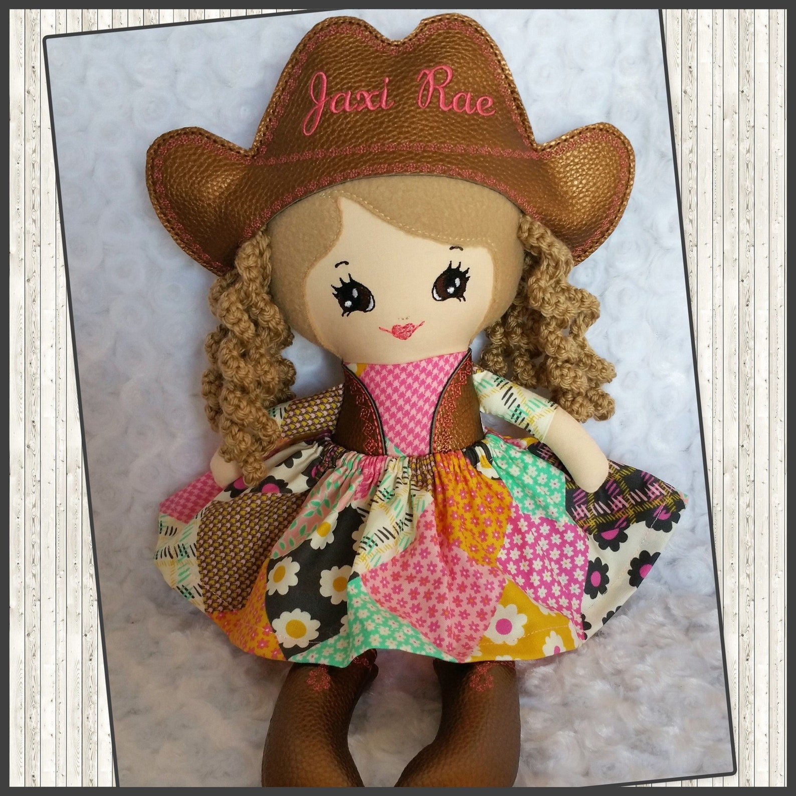 Handmade Rag Doll Cowgirl Fabric Doll Custom Order - Etsy