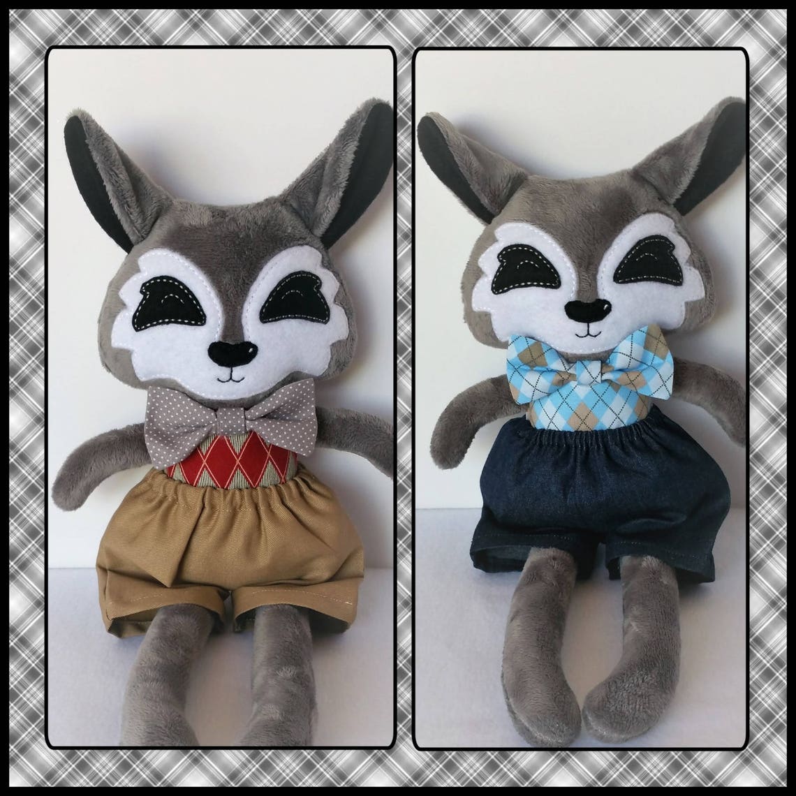 Handmade Stuffie Wolf Fabric Doll Rag Doll Custom Order - Etsy