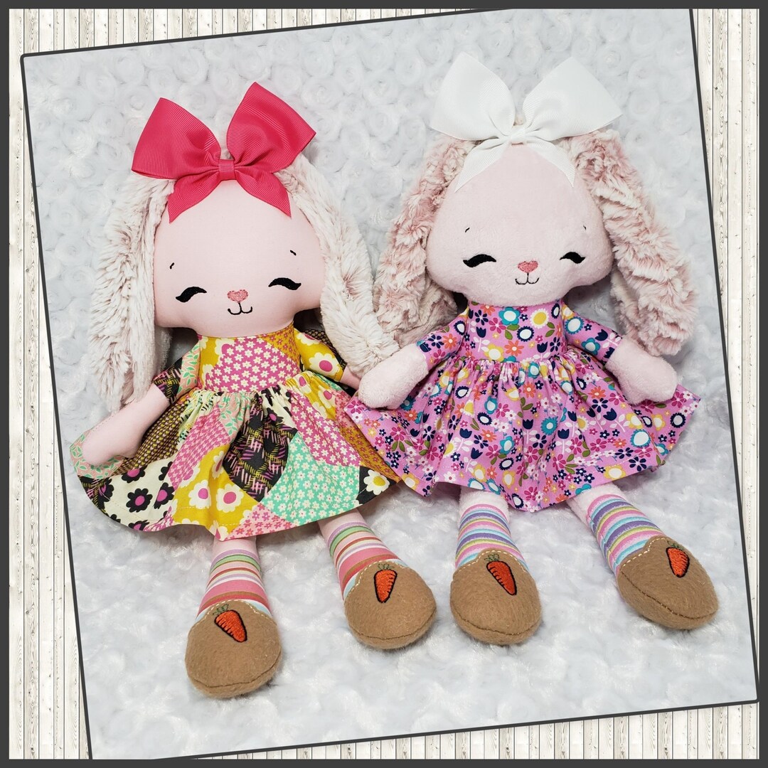 Handmade Stuffie, Bunny, Fabric Doll, Rag Doll, Custom Order - Etsy