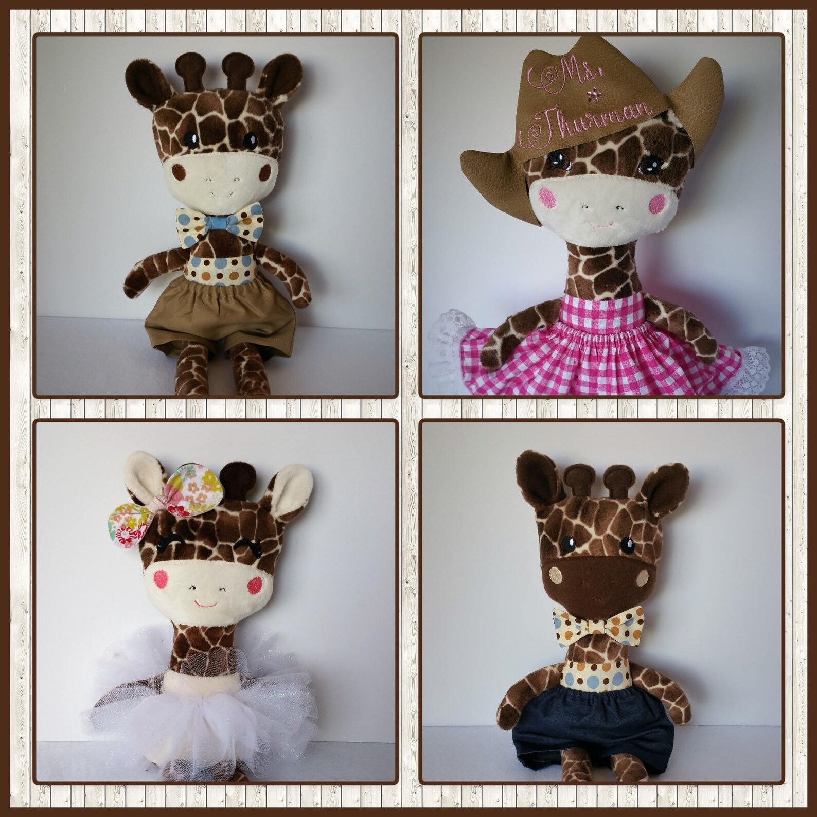 Handmade Stuffie Giraffe Fabric Doll Rag Doll Custom Order - Etsy