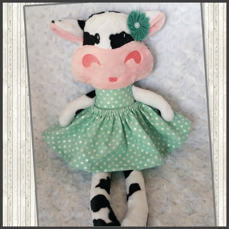 Handmade Stuffie Cow Bull Fabric Doll Rag Doll Custom - Etsy