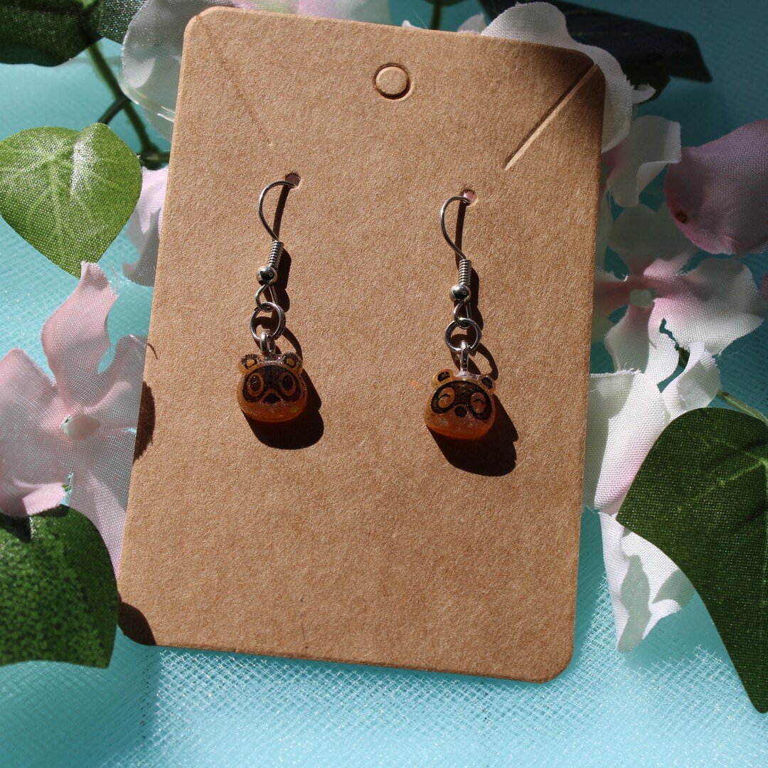Small Twin Brother Tanuki Dangle Stainless Steel Earrings - Etsy