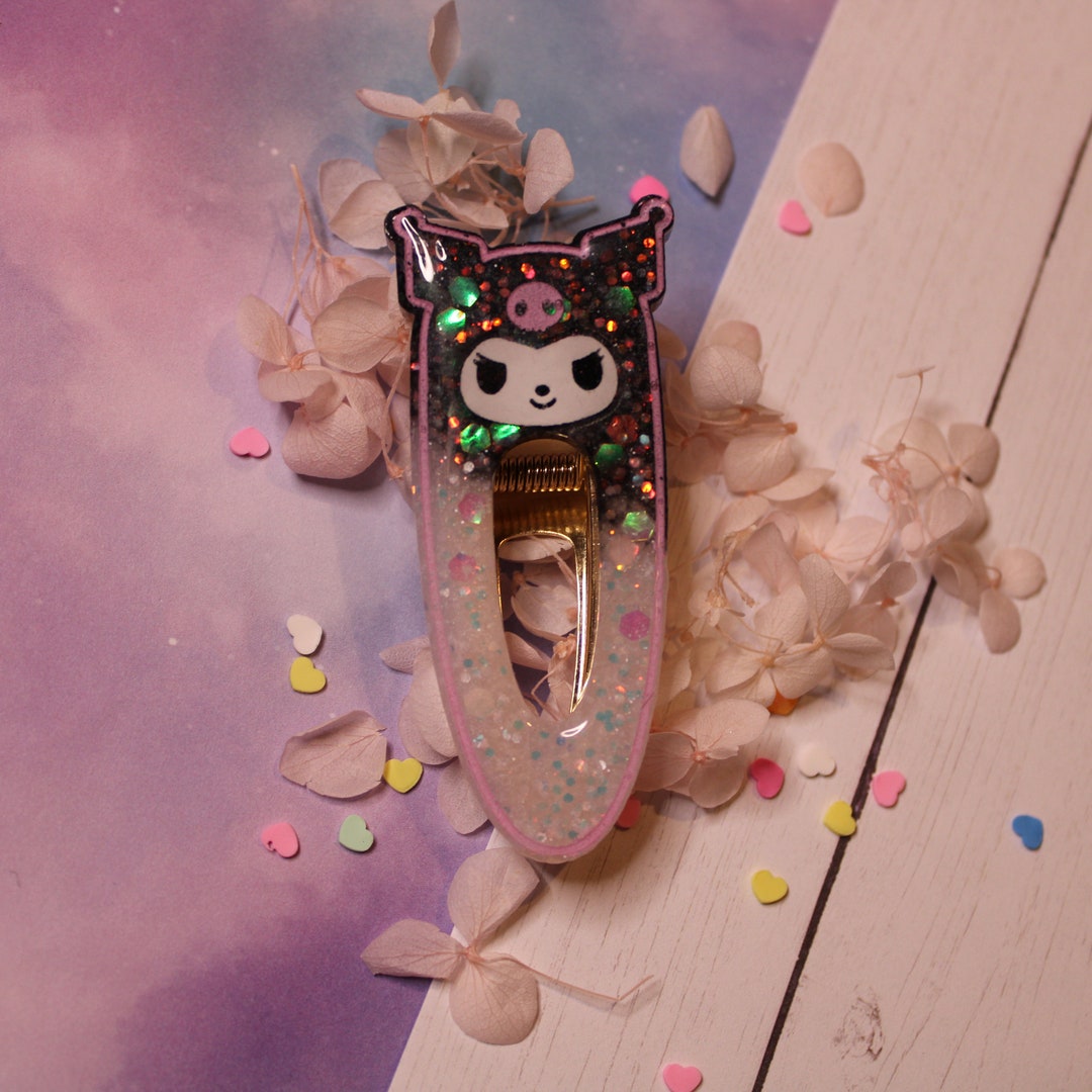 Goth White Jester Rabbit Handmade Alligator Hair Clip Barrette Appx 7cm ...