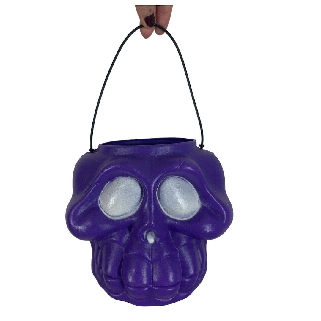Vintage Halloween Skull Blow Mold Candy Pail/bucket General - Etsy