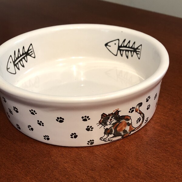 Ceramic Cat Dish - Etsy