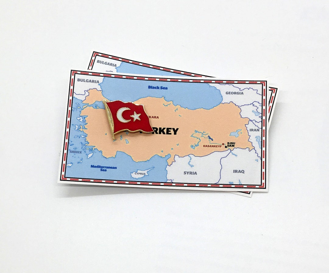 Turkey Flag Pin / Tie Tack / Lapel Pin / Country Flag Pin - Etsy