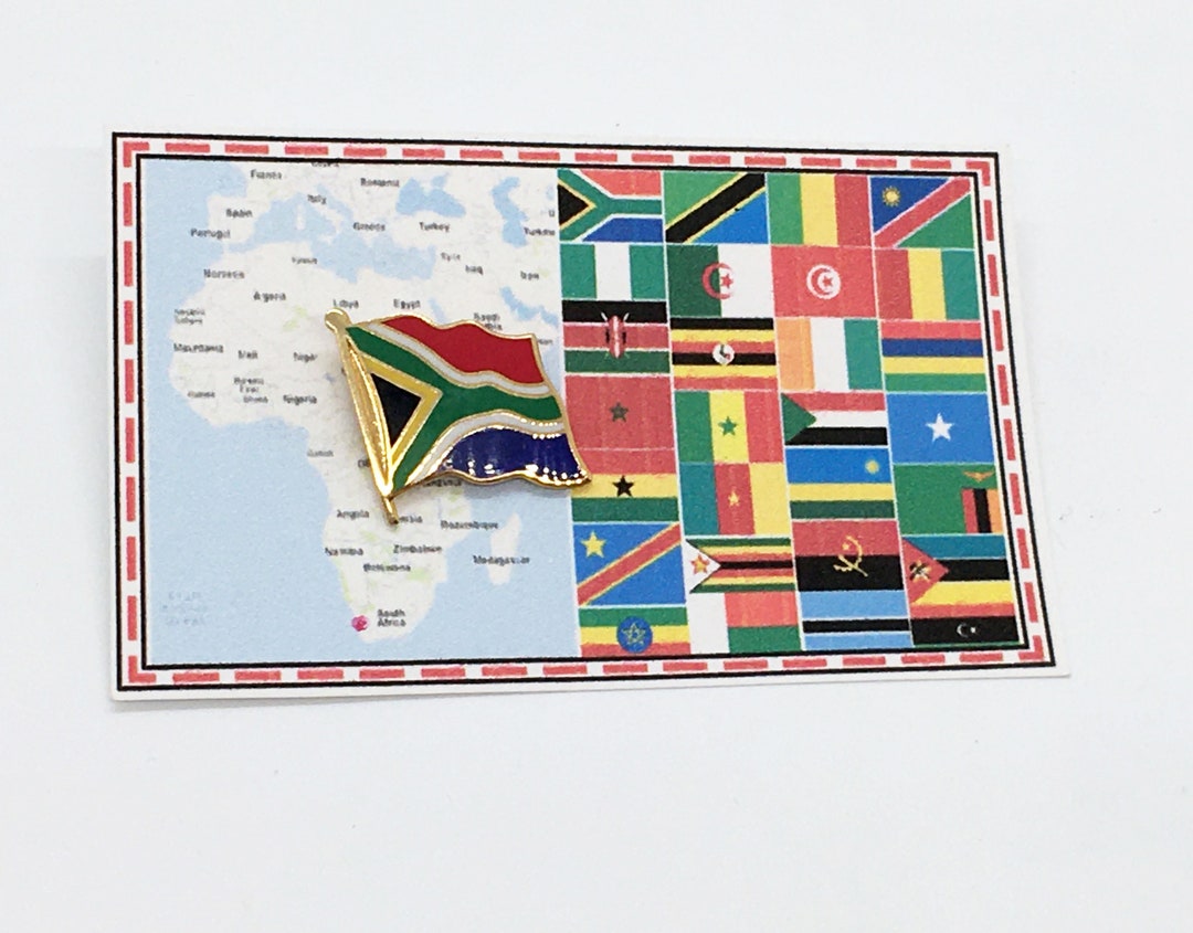 South Africa Flag Pin, Country Lapel Pin - Etsy