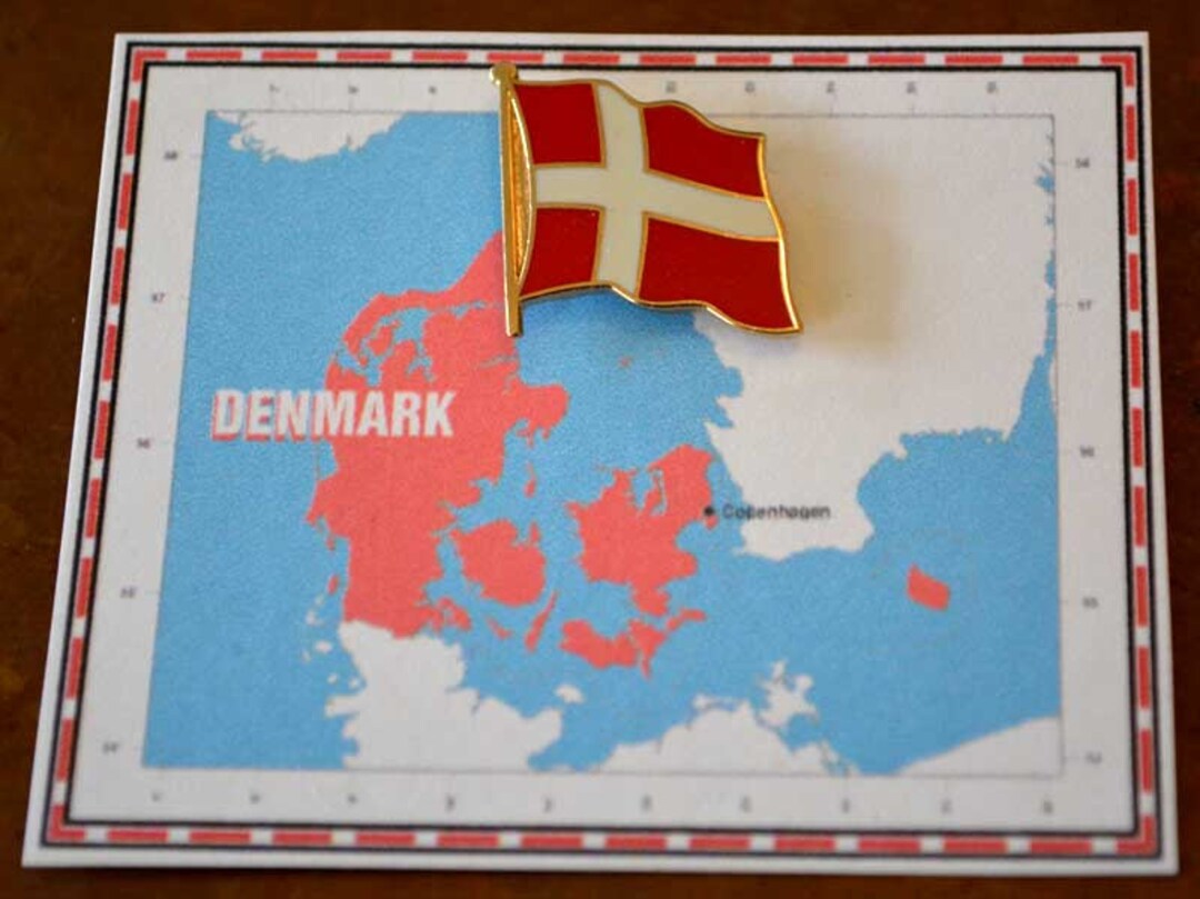 Denmark Flag Pin / Tie Tack / Lapel Pin / Country Flag Pin - Etsy