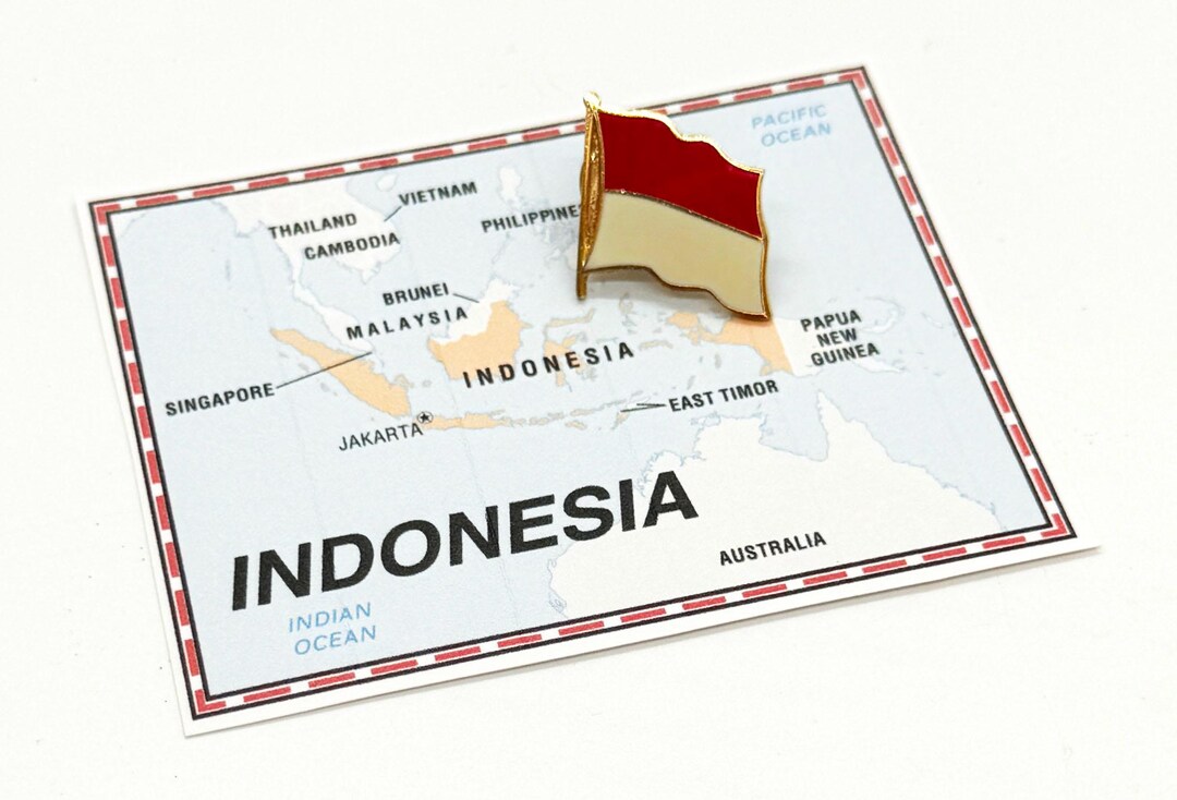Indonesia Flag Pin / Tie Tack / Lapel Pin / Country Flag Pin - Etsy