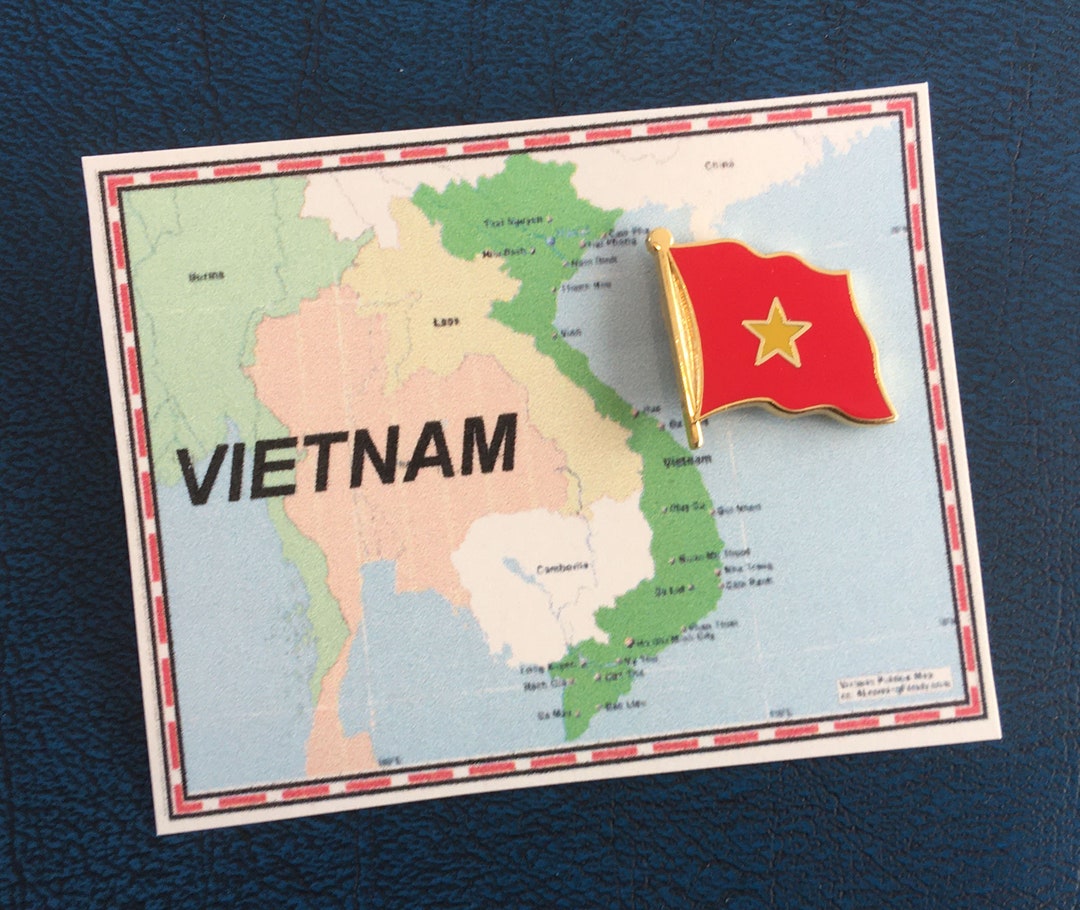 Vietnam Flag Pin / Tie Tack / Lapel Pin / Country Flag Pin - Etsy