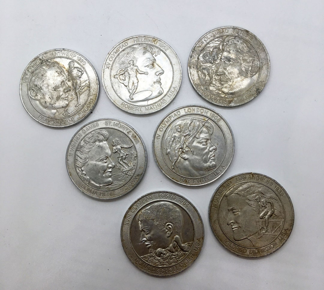 Lot of Collectible Olympic Tokens / 7 Tokens - Etsy