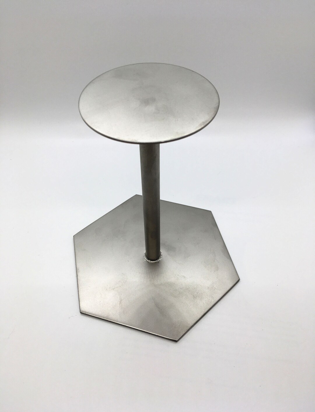 Hex Display Stand With Removable Top Piece / Stainless Steel / Handmade ...
