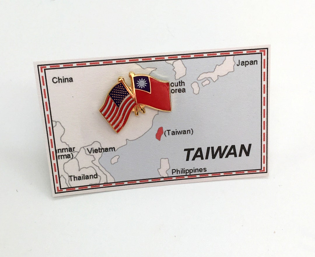 Taiwan & USA Flag Pin / Tie Tack / Lapel Pin / Friendship Flag - Etsy
