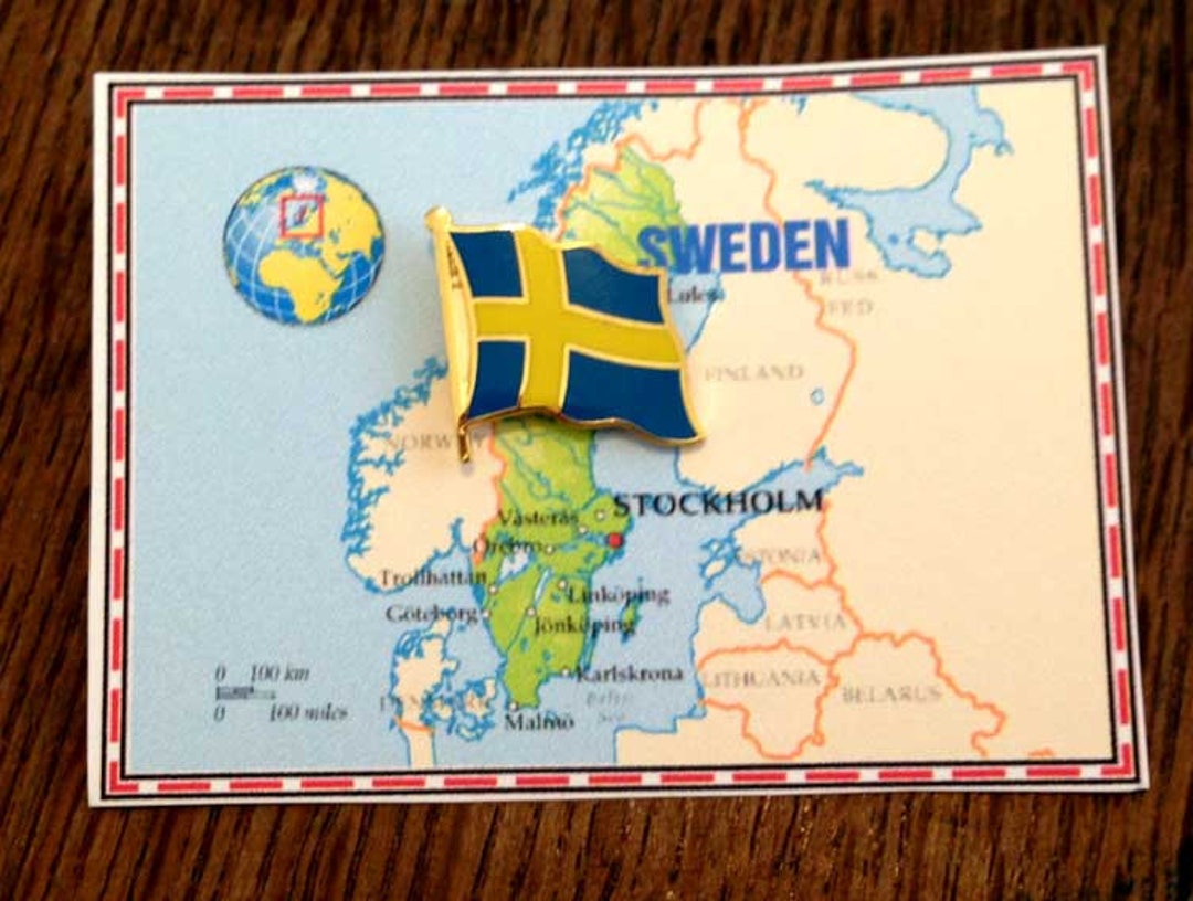 Sweden Flag Pin / Tie Tack / Lapel Pin / Country Flag Pin - Etsy